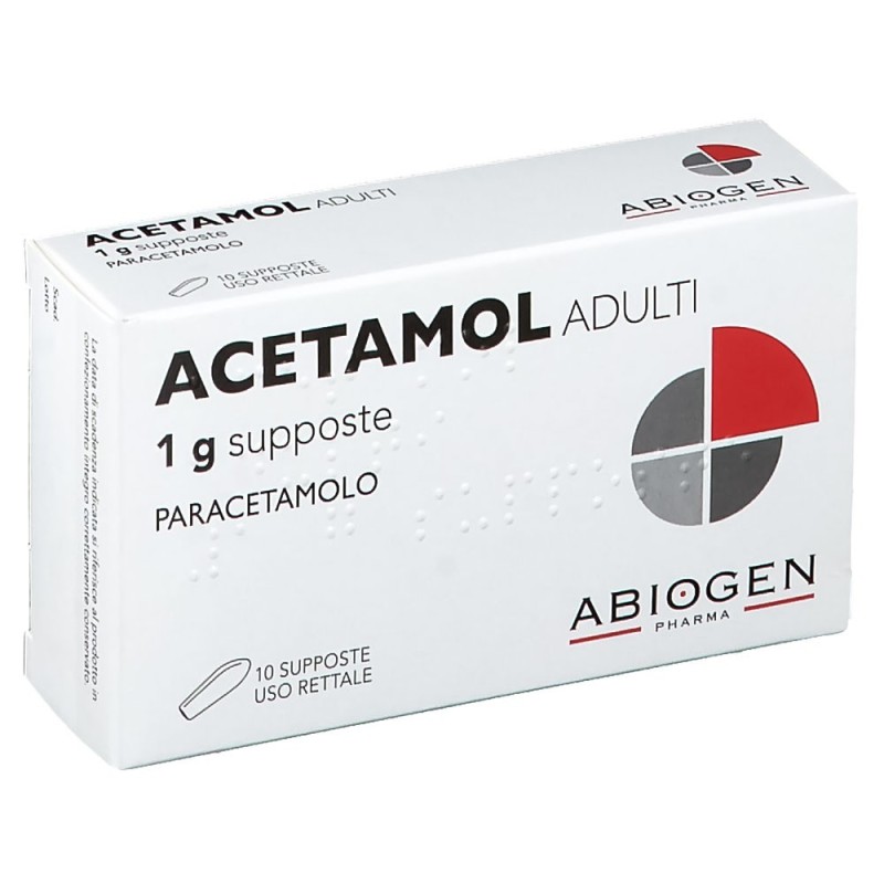 Acetamol adulti 1 g 10 suppositories
