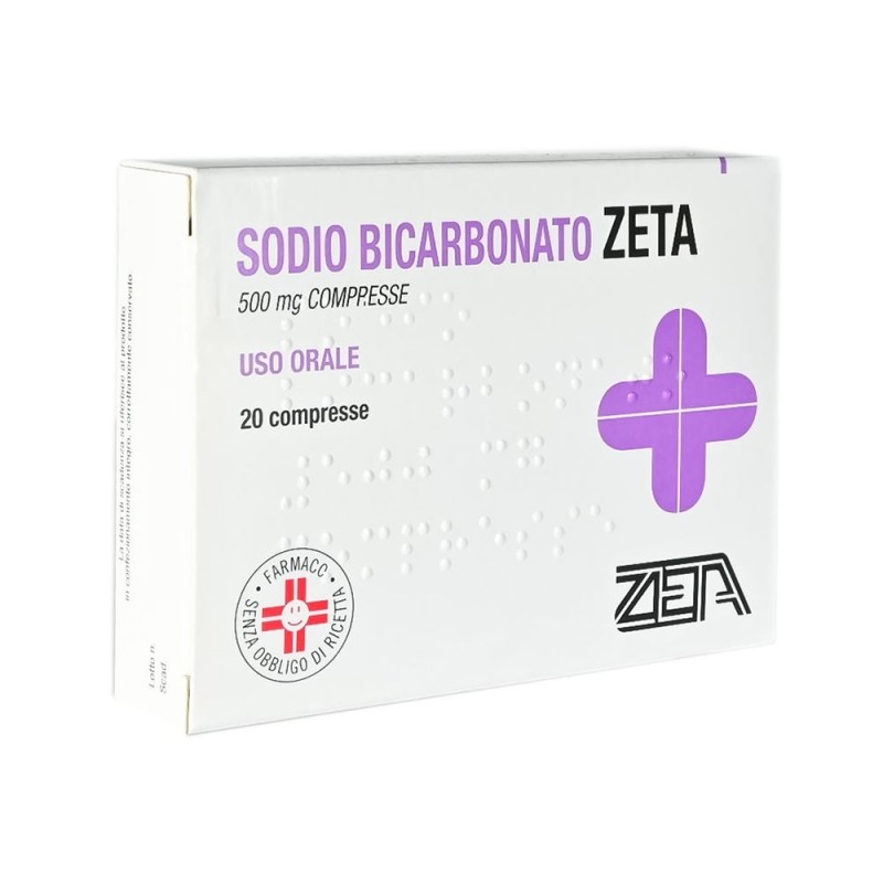 Sodio bicarbonato Zeta 500 mg 20 compresse