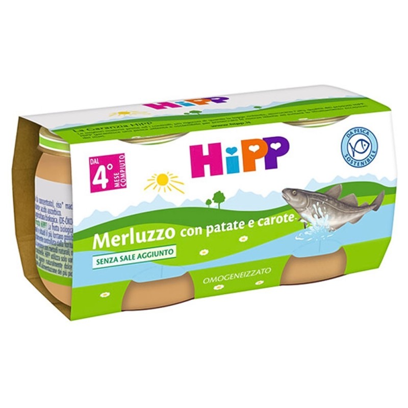 Hipp homogenized cod carrots potatoes 4 months + 2x80 g