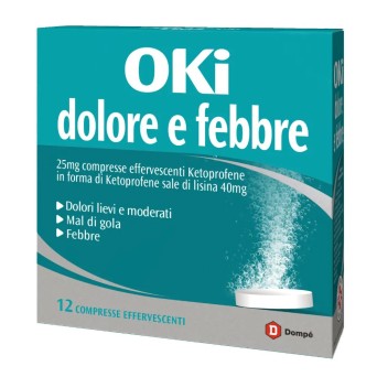 Oki dolore e febbre 25 mg 12 effervescent tablets