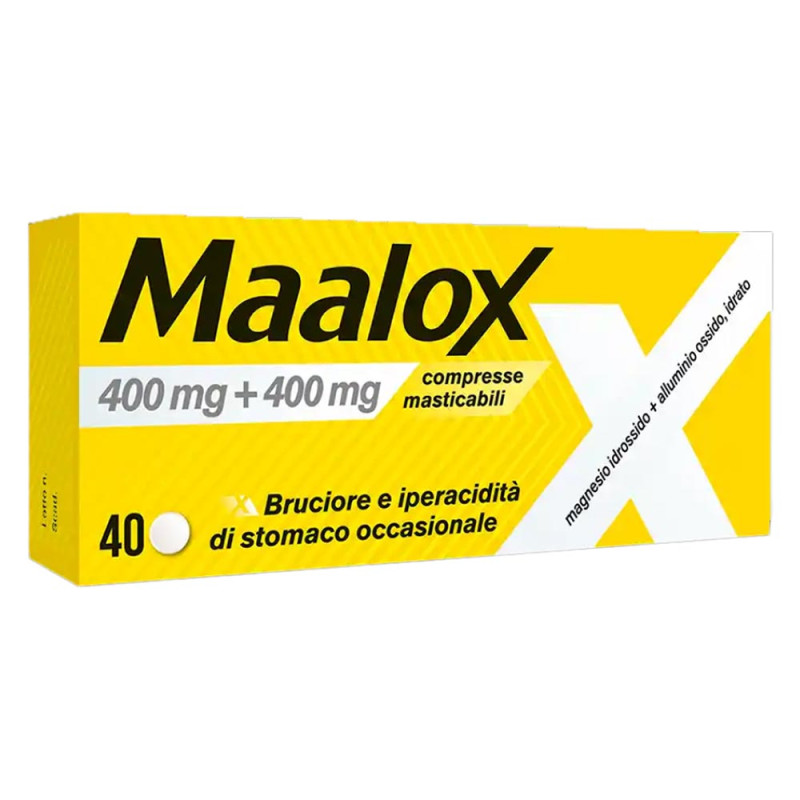 Maalox 400 mg + 400 mg 40 comprimés à croquer